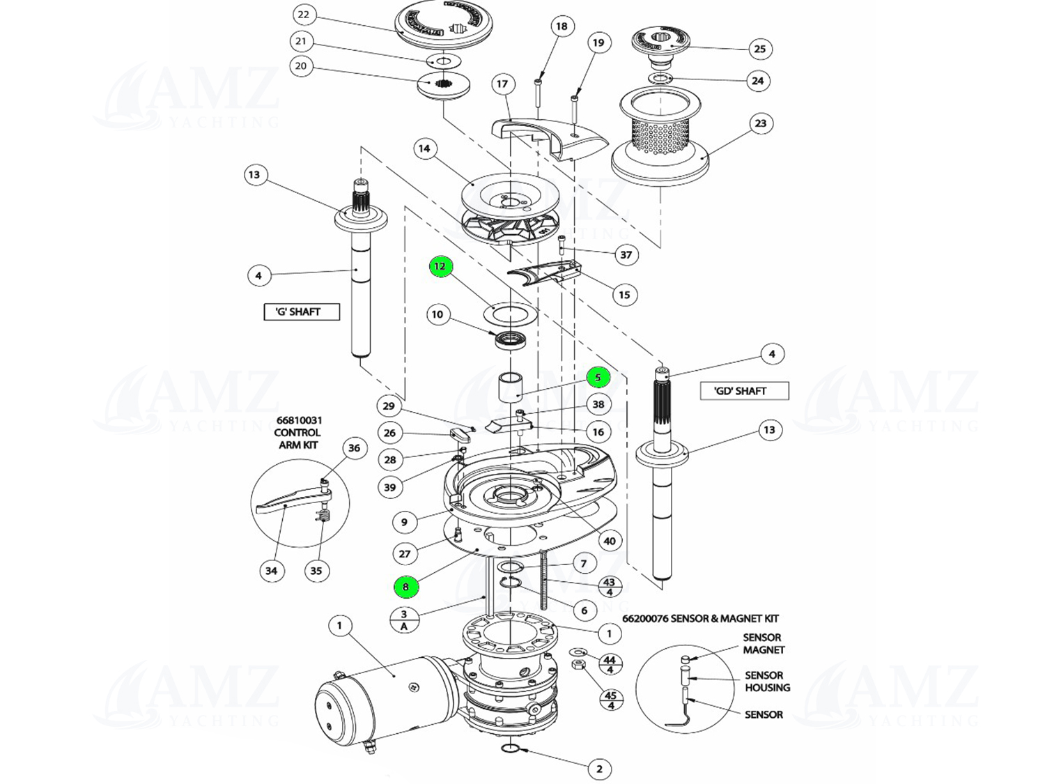 Lewmar - Bearing Seal Kit for V4/V5 Windlass | AMZ eShop