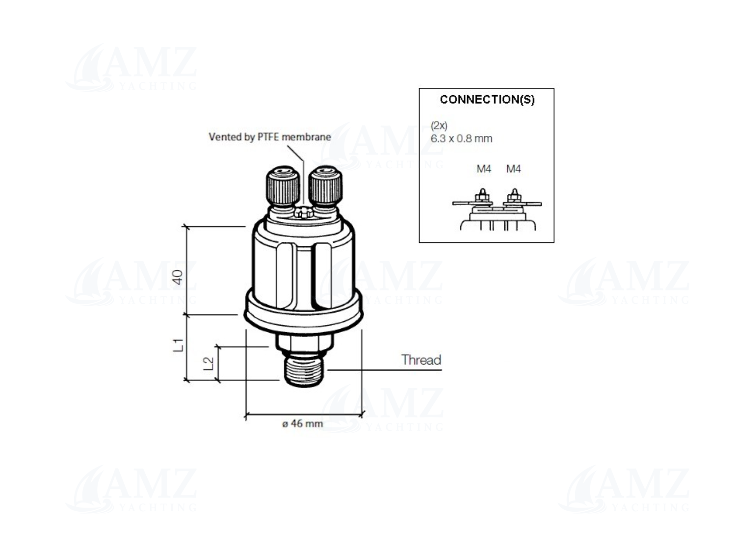 Veratron / VDO - Pressure Sensor 25BAR/350PSI - Amz yachting | AMZ eShop
