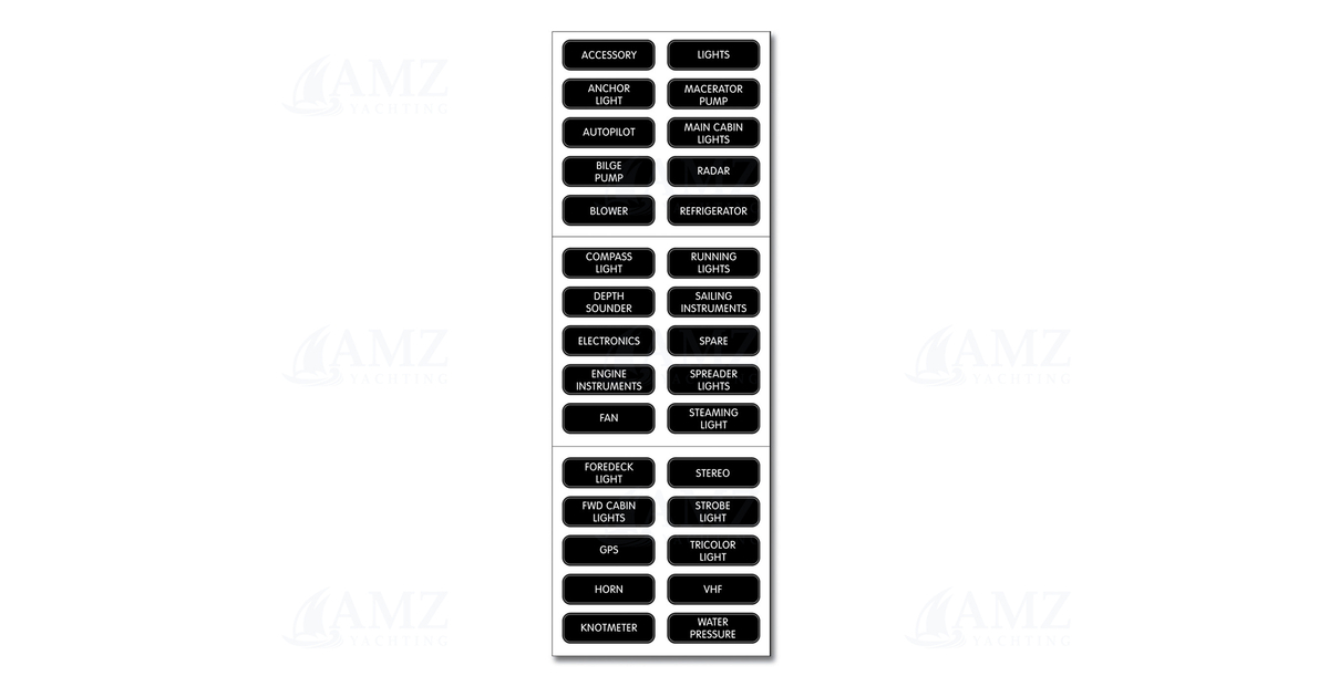 Blue Sea Systems - Label DC Set 30 Black Large | AMZ eShop