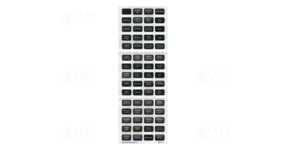 Blue Sea Systems - Label DC Set 60 Black Small | AMZ eShop