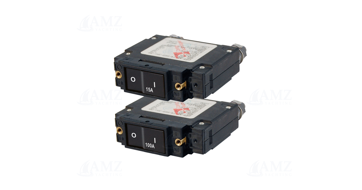 Blue Sea Systems - C-Series Flat Rocker Circuit Breaker - Single Pole ...